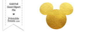 Mickey Mouse Head Clipart in Shades of Yellow