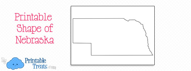 Printable Shape of Nebraska — Printable Treats.com
