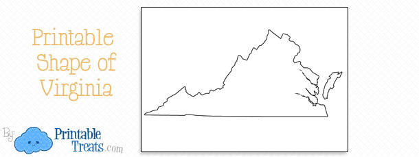 Printable Shape of Virginia — Printable Treats.com