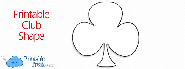 Printable Club Shape — Printable Treats.com