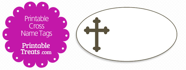 Printable Cross Name Tags — Printable Treats.com