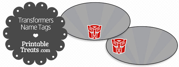 Transformers Printable Name Tags — Printable Treats.com