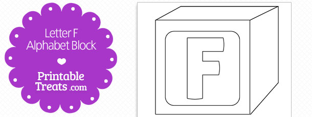 Printable Letter F Alphabet Block Template — Printable Treats.com