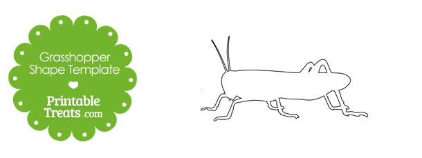 Printable Grasshopper Shape Template
