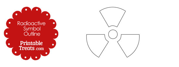 Printable Radioactive Symbol Outline