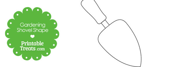 Printable Gardening Shovel Shape